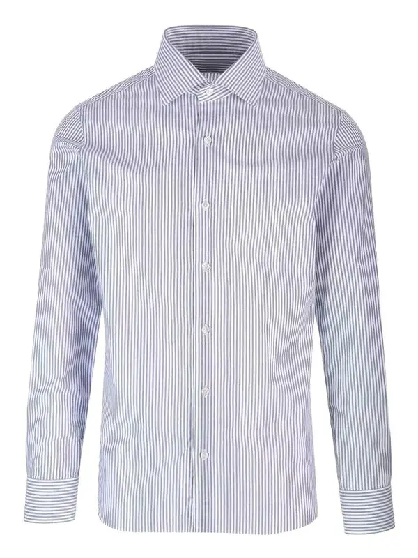 BARBA NAPOLI Striped Shirt - Blue