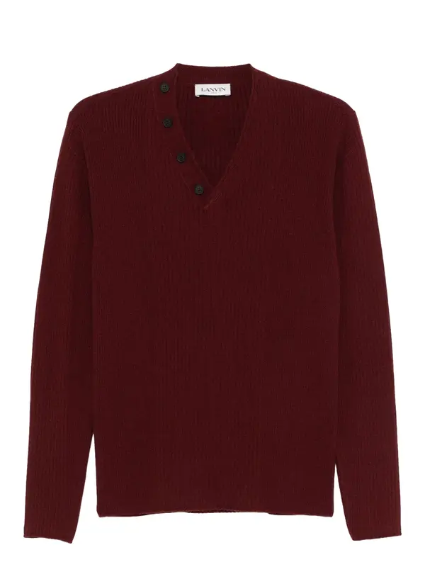 LANVIN Button-embellished Sweater - Red