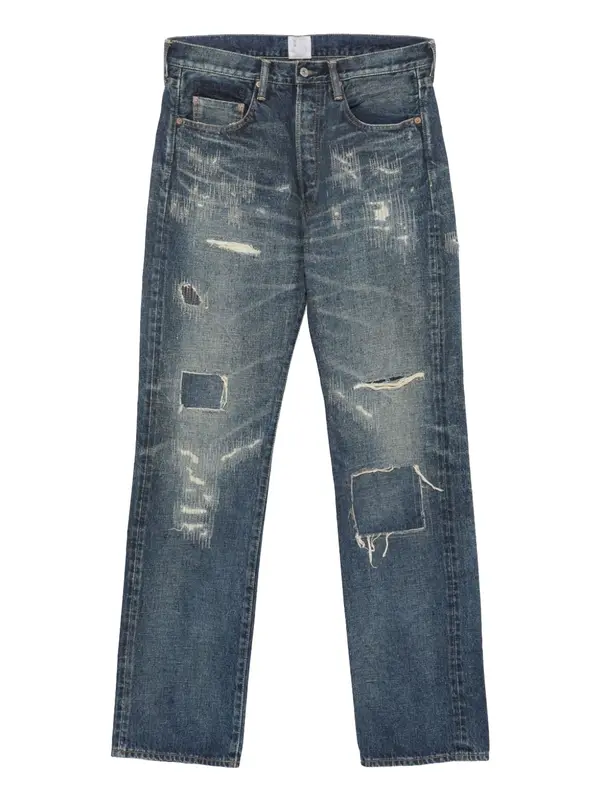 Junya Watanabe Distressed-effect Jeans - Blue