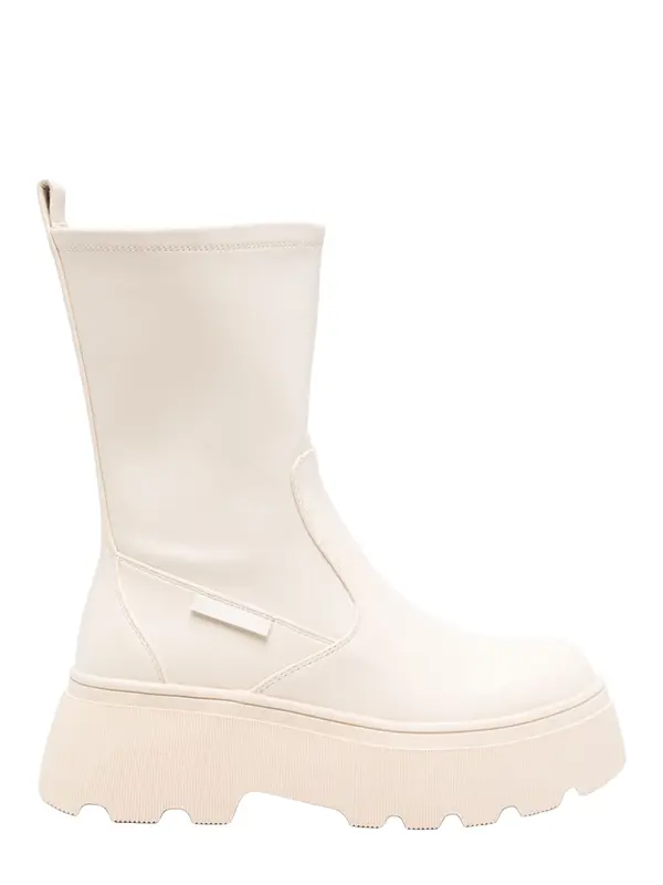 Guess Panelled Mid-calf Boots - Neutrals
