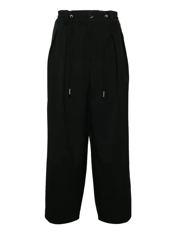 SONGZIO Cross Fold Curve Trousers - Black