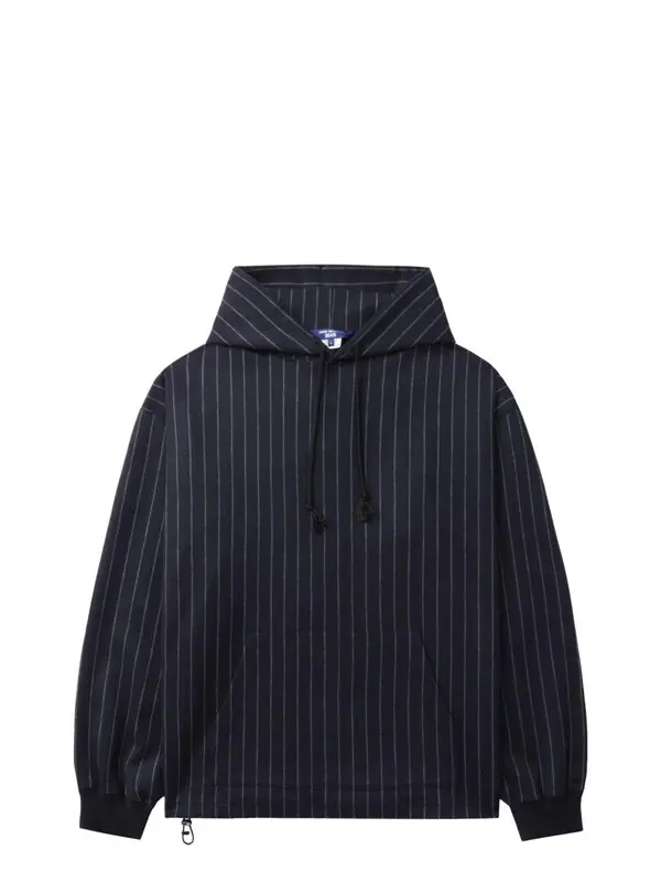 Junya Watanabe Stripe Pattern Hoodie - Blue