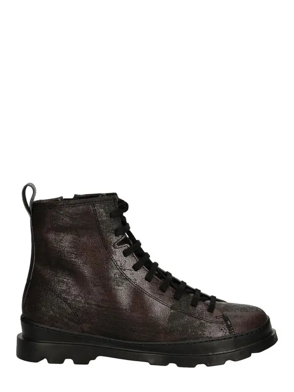 Camper Lace-up Ankle Boots - Brown