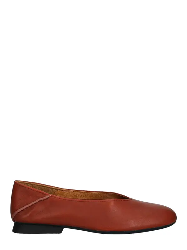 Camper Casi Myra Leather Ballerina Shoes - Brown