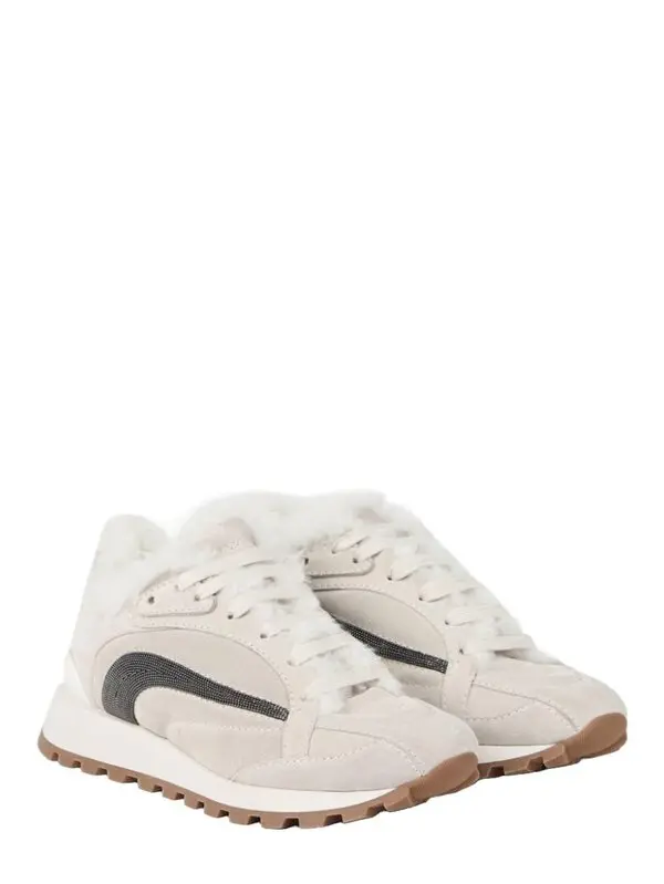 Brunello Cucinelli Monili-chain Sneakers - Grey