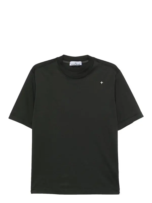 Stone Island Logo-embroidered T-shirt - Grey
