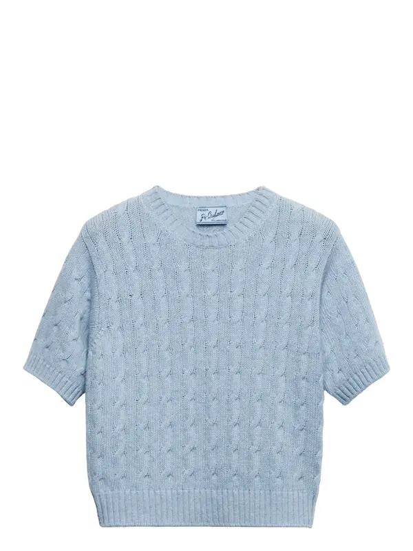 Prada Cable-knit Cashmere Sweater - Blue