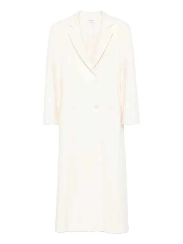 Alexander McQueen Moulded-shoulder Double-breasted Coat - Neutrals