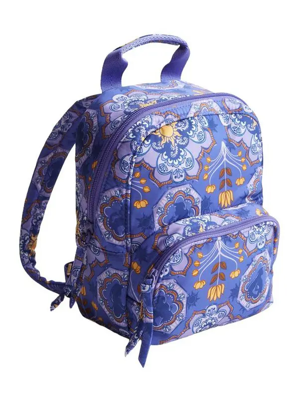 VERA BRADLEY Disney Rapunzel Silhouette Medallion Mini Banbury Backpack - Purple