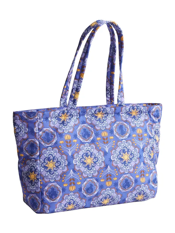 VERA BRADLEY Disney Rapunzel Silhouette Medallion Hathaway Tote Bag - Purple/yellow