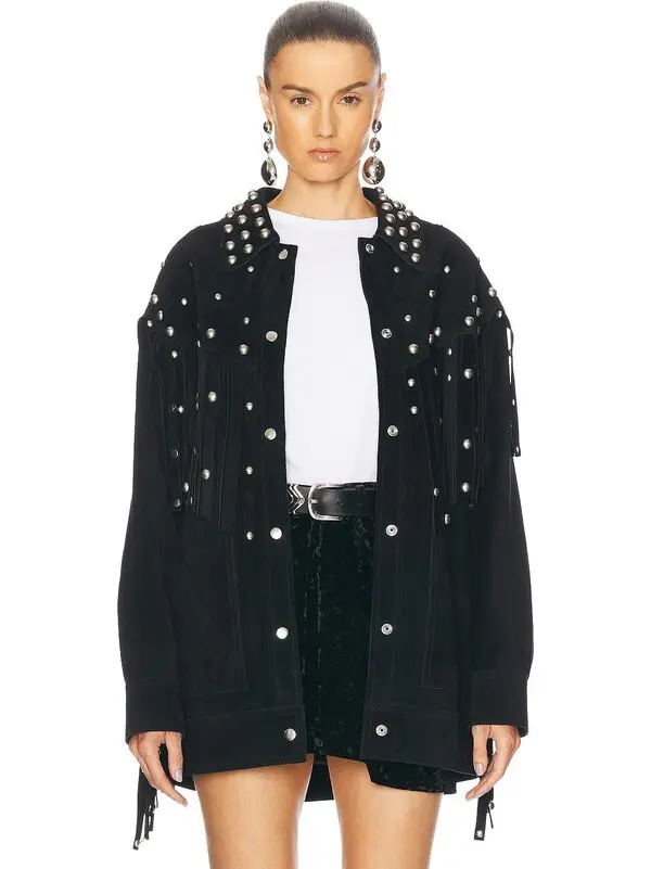 Isabel Marant Fenzy Leather Jacket - Black