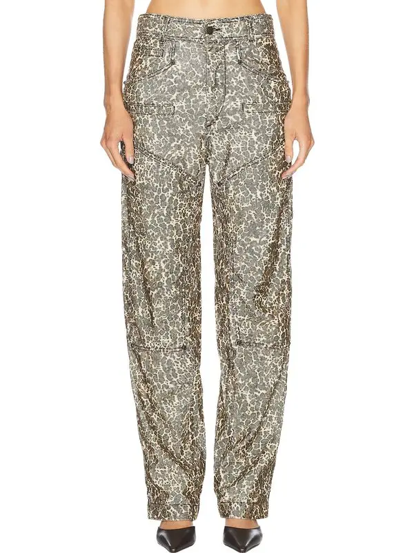 Isabel Marant Emmy Baggy Jeans - Leopard