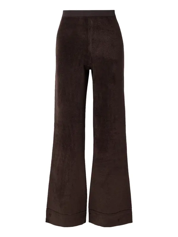 Proenza Schouler White Label Evie Chenille Flared Pants - Brown