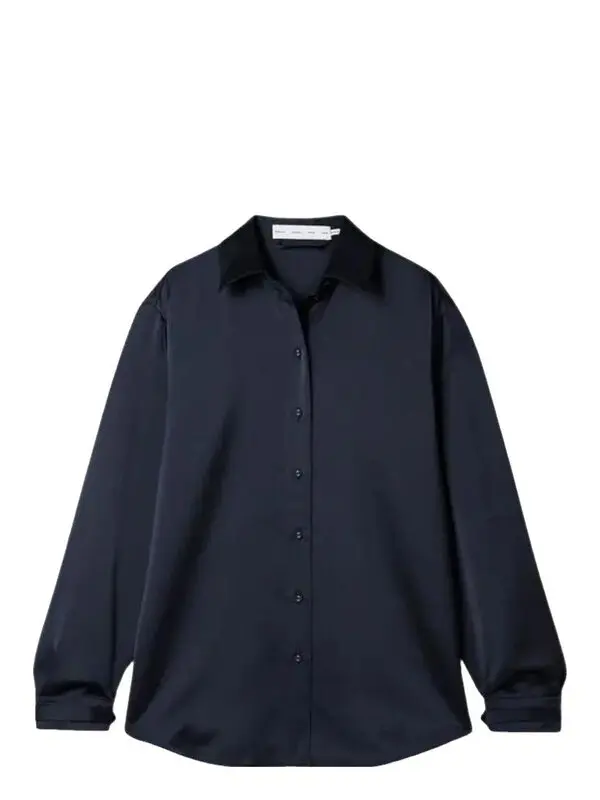Proenza Schouler White Label Raven Satin-twill Shirt - Blue
