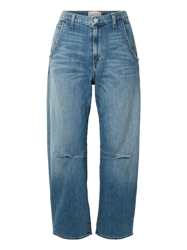 NILI LOTAN Emerson Barrel-leg Jeans - Blue