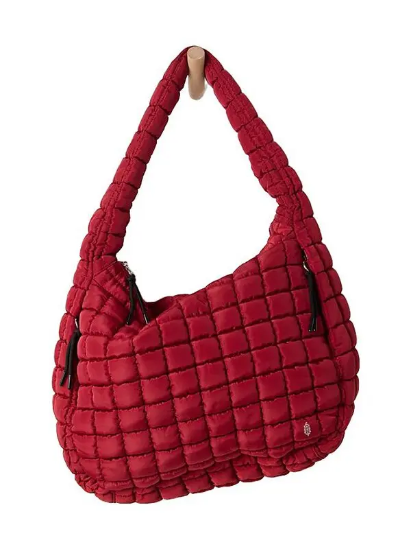 Free People Quilted Carryall Bag - Brick