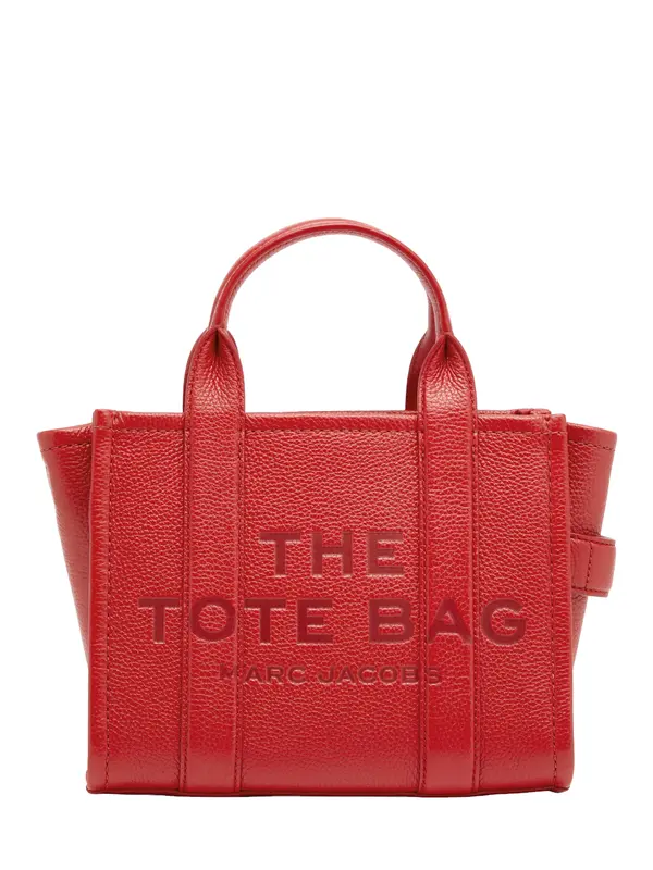 Marc Jacobs Tote Small Grained Leather Tote - Red