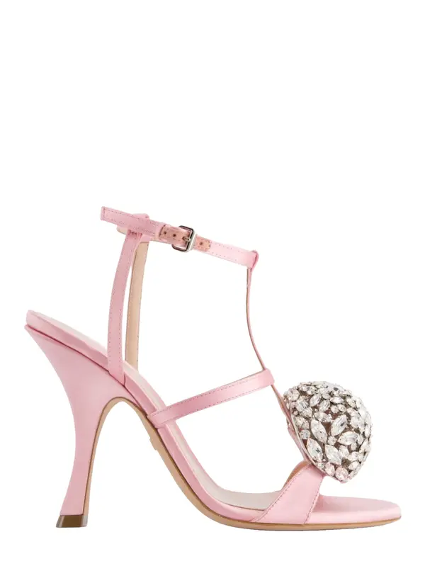 Giambattista Valli 110mm Crystal-embellished Slingback Sandals - Pink