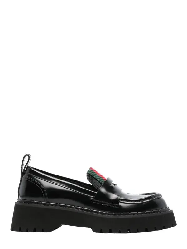 Gucci Web-detail Loafers - Black