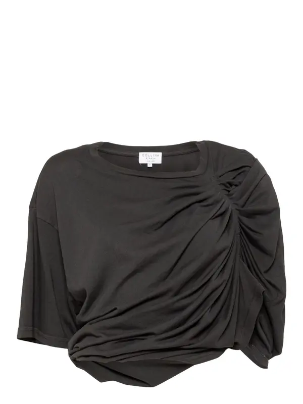 Collina Strada Worn Eva Draped T-shirt - Black