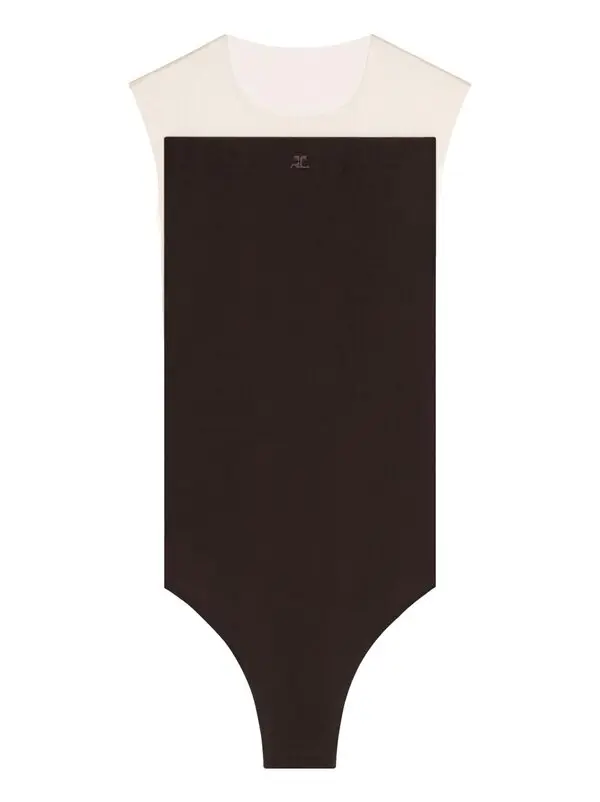 COURREGES Illusion Bodysuit - Brown