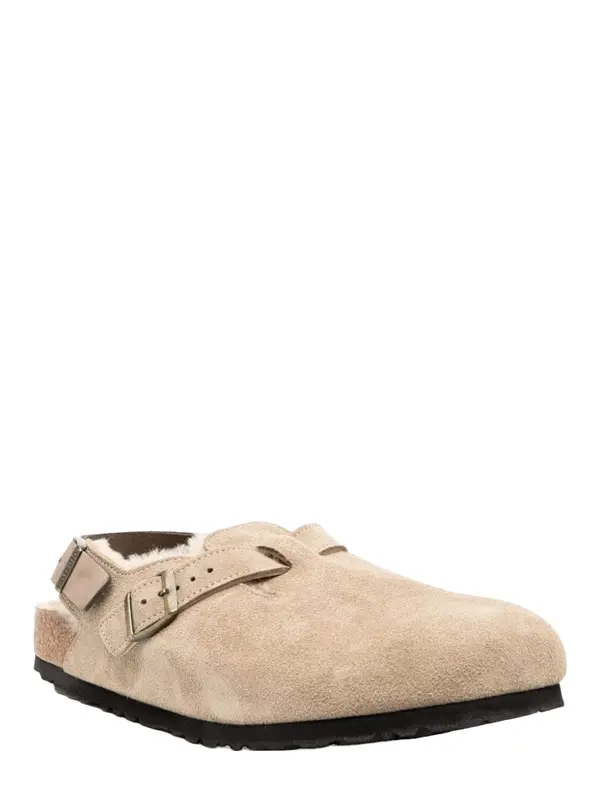 BIRKENSTOCK Boston Suede Sandals - Neutrals