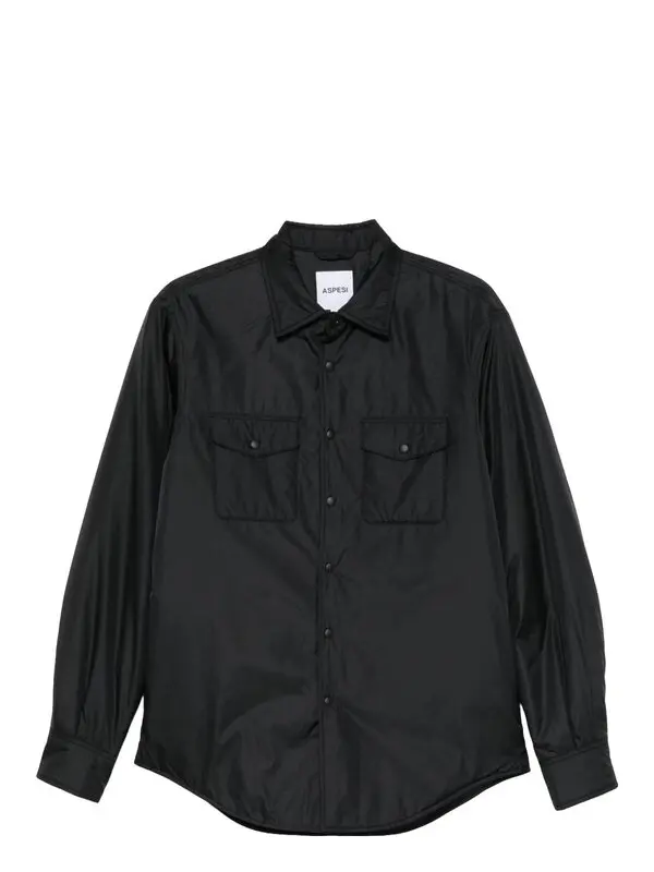 Aspesi Press-stud Shirt Jacket - Black