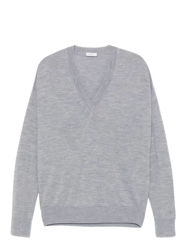Peserico Lurex-detail Sweater - Grey