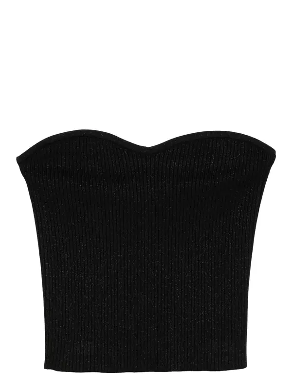 Peserico Lurex Strapless Top - Black