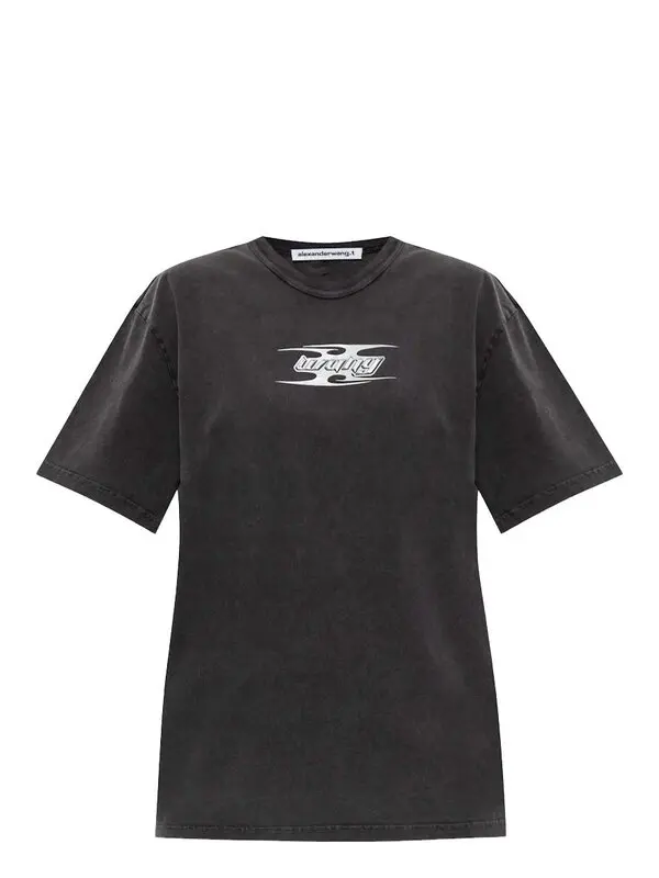 Alexander Wang Blade Logo Short Sleeve Tee - Washed Cedar