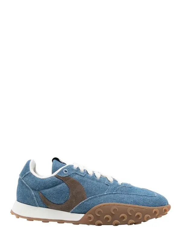 MARINE SERRE Moon Laser Denim Sneakers - Blue