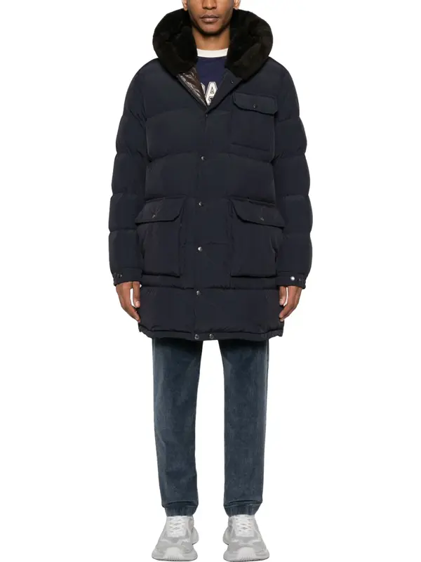 Moncler Rowan Mid-length Coat - Blue
