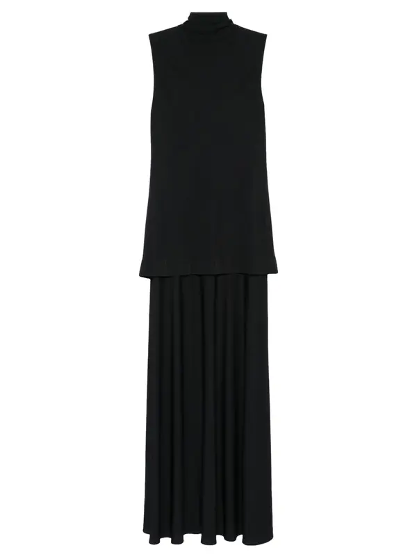 JIL SANDER Layered Midi Dress - Black