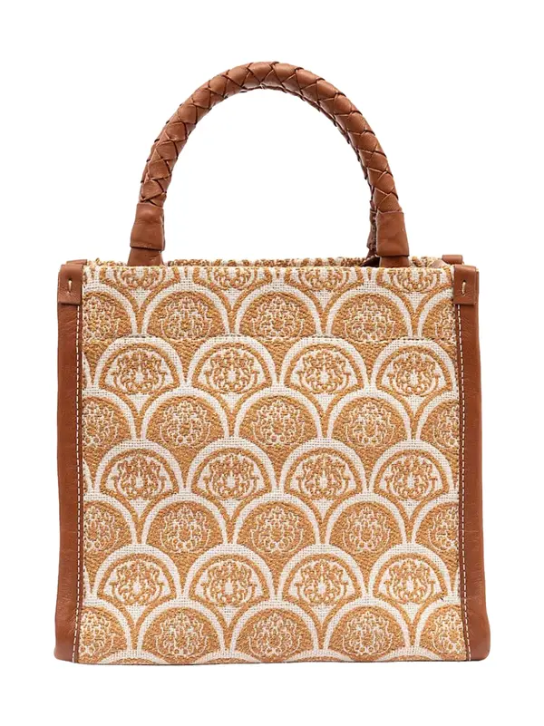 ISLA Sirena Jacquard-print Shoulder Bag - Brown