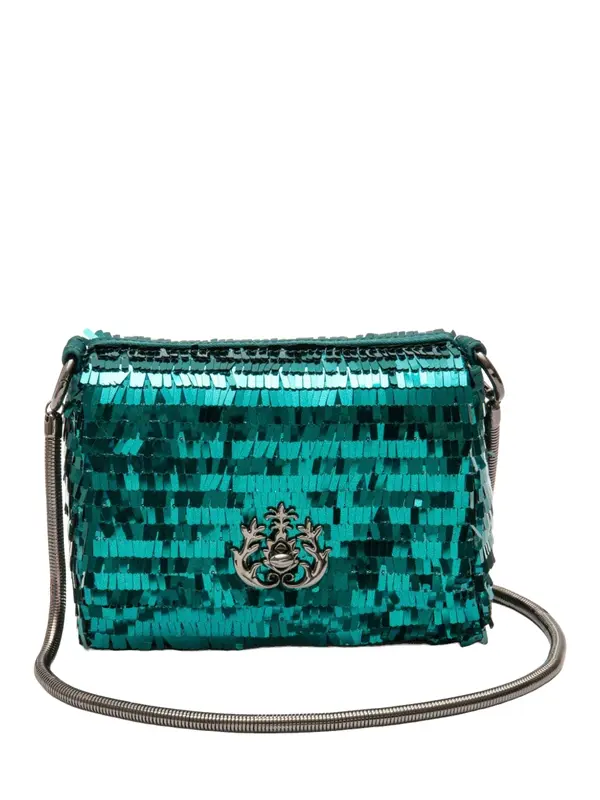 ISLA Mini Georgia Sequin Crossbody Bag - Green