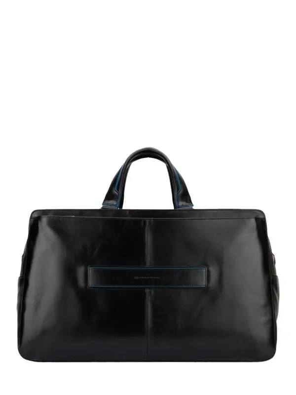 PIQUADRO Leather Duffle Bag - Black