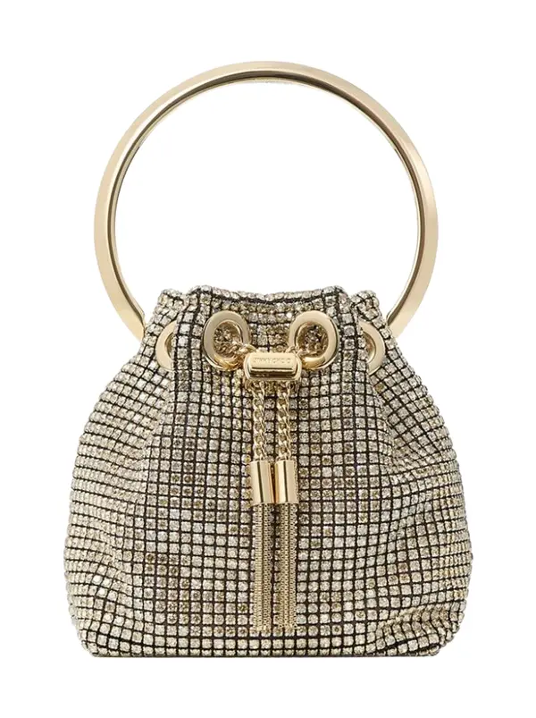 JIMMY CHOO Micro Bon Bon Bucket Bag - Gold