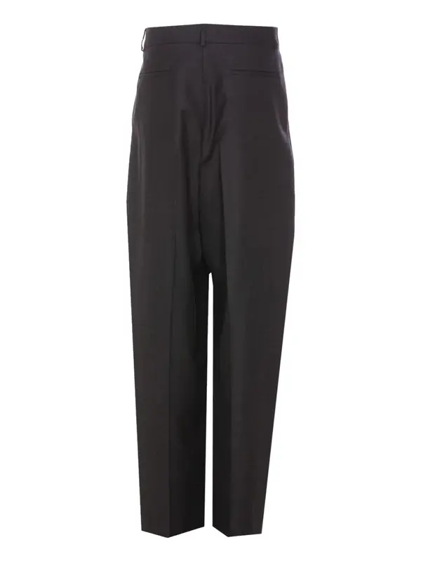 Valentino Garavani Virgin-wool Tapered Trousers - Grey