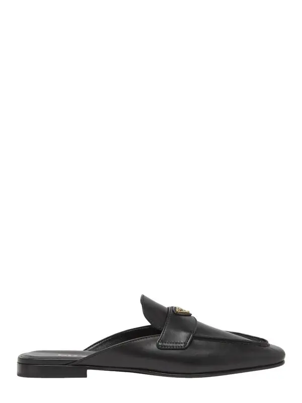 Prada Vitello Leather Mule Loafers - Nero