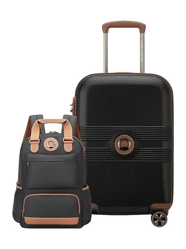 DELSEY PARIS Flanerie Backpack And Carry On Set - Black Brown