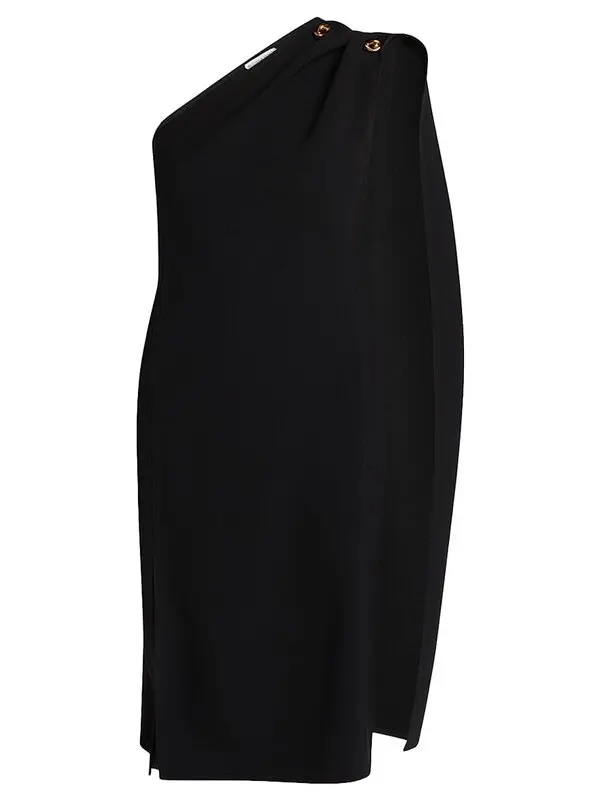 Bottega Veneta One-shoulder Crepe Dress - Nero