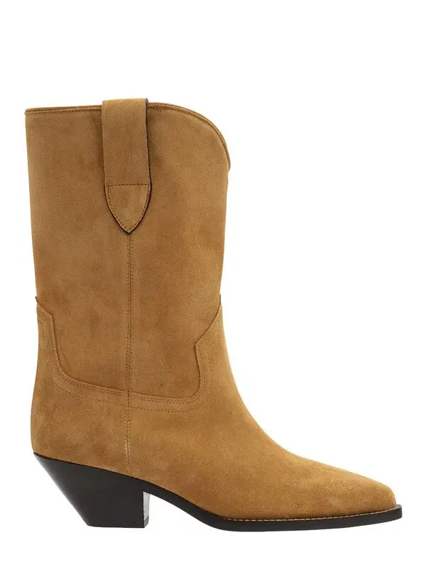 Isabel Marant Dahope Suede Cowboy Boots - Taupe
