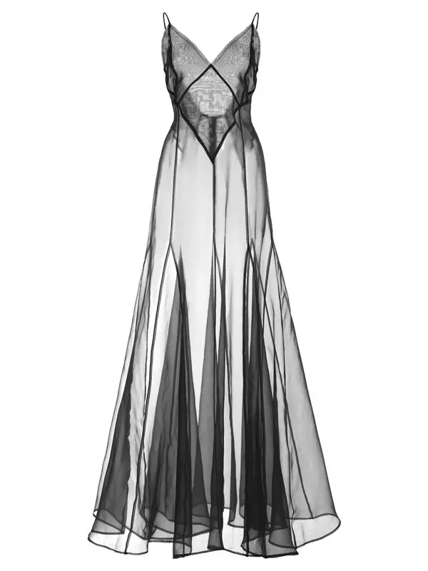 KAMPERETT Lalique Silk Organza Gown - Black