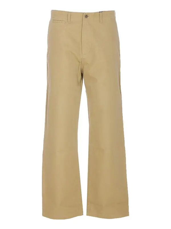 Burberry Loose-fit Cotton Satin Trousers - Green