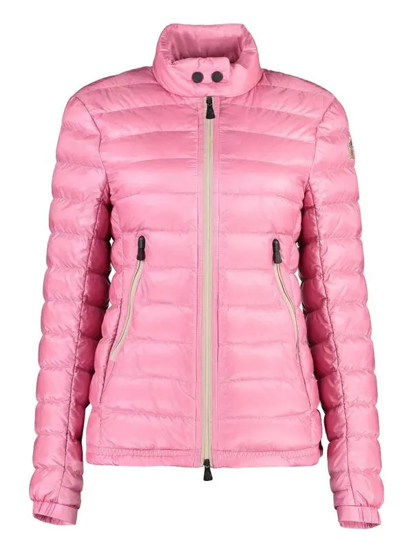 Moncler Walibi Full Zip Down Jacket - Pink