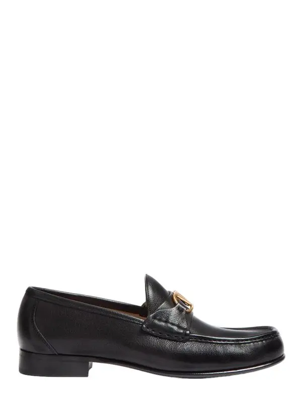 Valentino Garavani Vlogo Signature Buffalo Loafer - Black