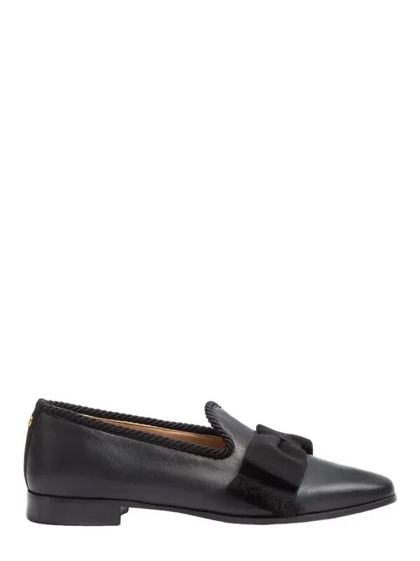 Valentino Garavani Bowow Leather Loafer - Black