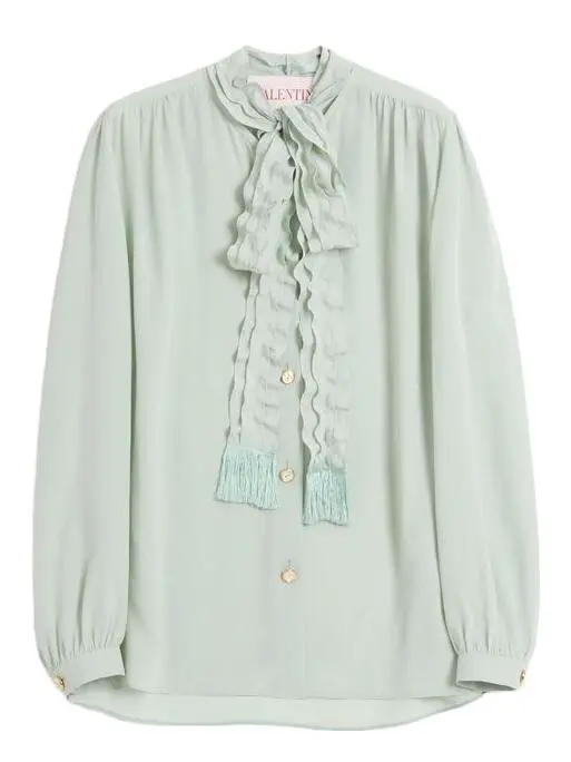ValentinoGaravani Crepe De Chine Shirt - Dirty Sage