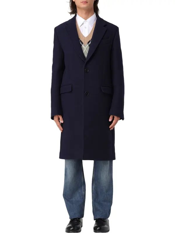 Ami Tailored Overcoat - Blue