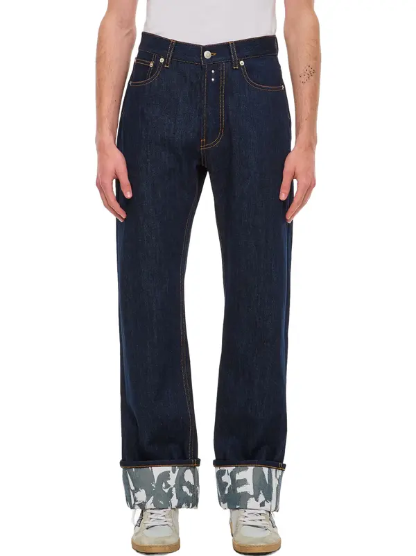 Alexander McQueen Straight Leg Jeans - Blue